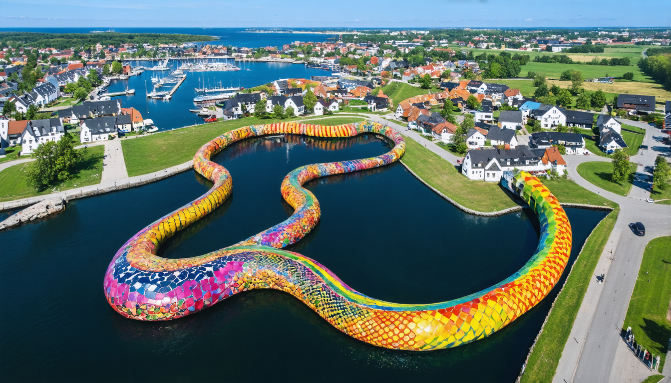 Außergewöhnliche Kunstinstallation: Die Midgårdsorm in Hobro | Dänemark ...